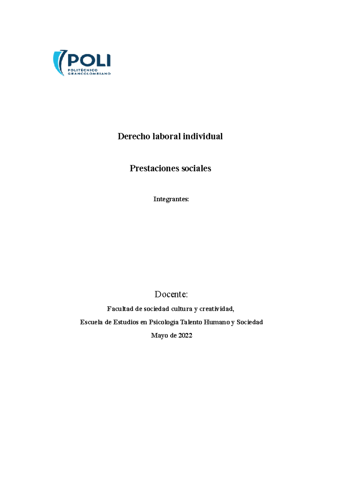 Trabajo derecho laboral individual semana 7 - Derecho laboral ... Trabajo derecho laboral individual semana 7 - Derecho laboral ...