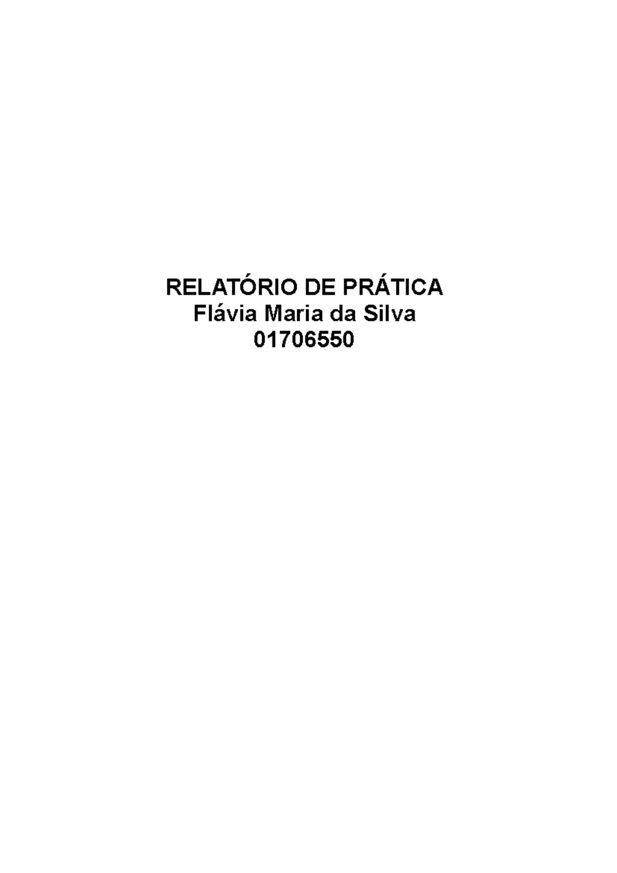 RELATÓRIO DE AULA PRÁTICA: QUÍMICA ANALÍTICA QUALITATIVA - 01706550 ...