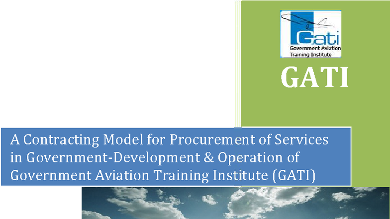 GATI 2012: A Contracting Model for Aviation Training Services - Studocu