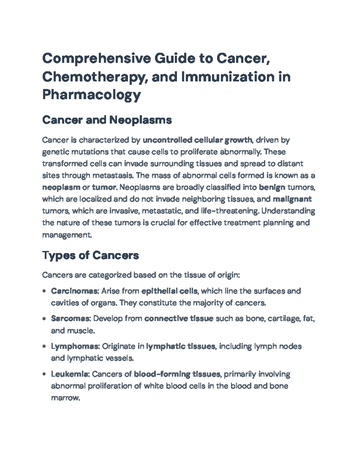 Comprehensive Guide to Cancer, Chemotherapy & Immunization in Nursing ...
