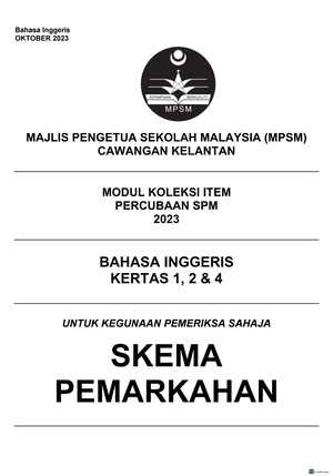 BM 2 SPM 2024 YIK - Bahasa Melayu Kertas 2 YIK 2024 - SULIT PRC YIK ...