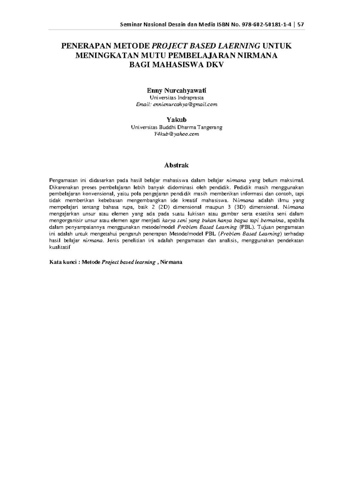 Penerapan Project Based Learning dalam Pembelajaran Nirmana DKV 6836 ...