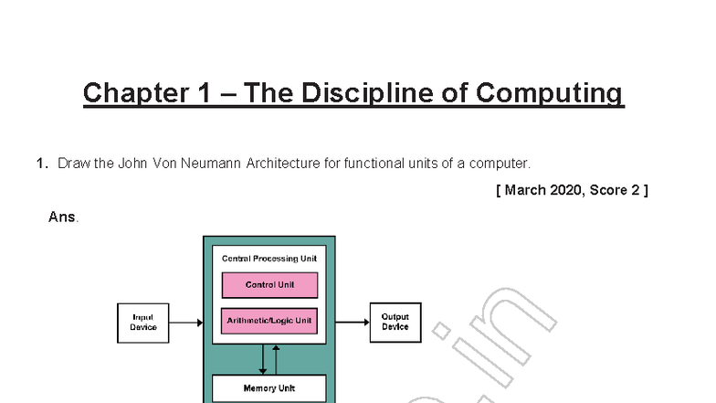 Chapter 1 - The Discipline of Computing: Key Concepts & Generations ...