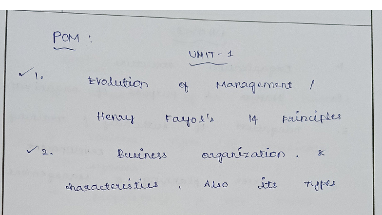 POM: Important Questions on Management Evolution & Trends - Studocu