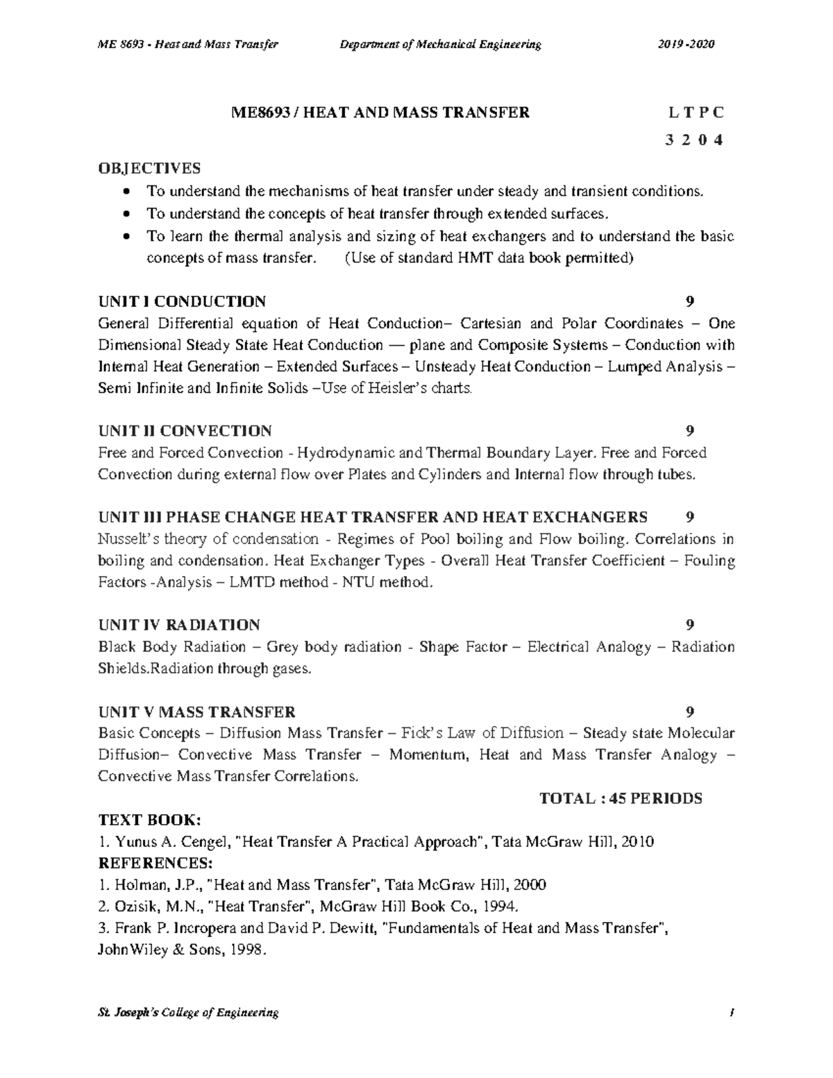 ME 8693 Heat and Mass Transfer: Comprehensive Question Bank 2019 - Studocu