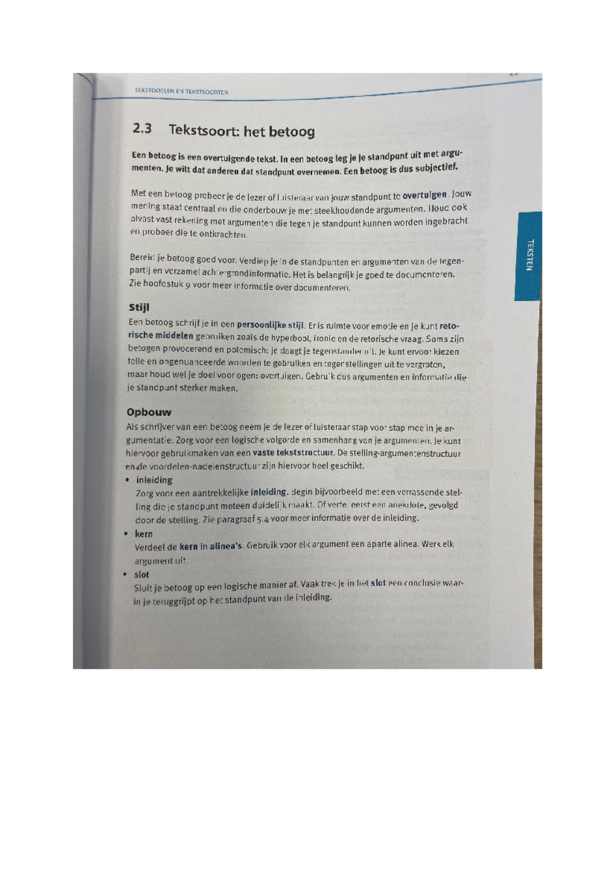 Theorie Betoog: Effectieve Argumentatie en Structuur in Teksten ...