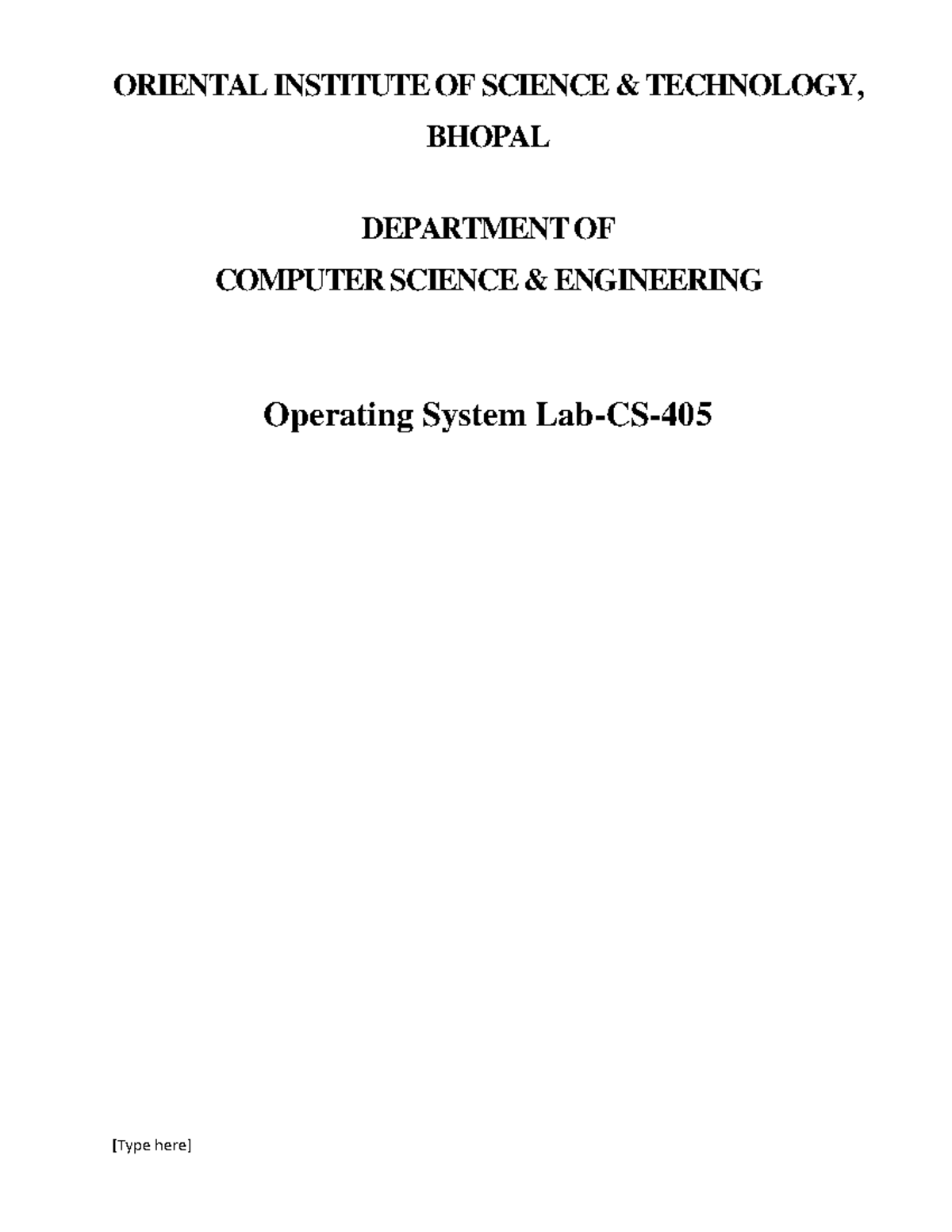 OS CS-405 CSE-PKM - Linux Operating System Lab Manual - Studocu