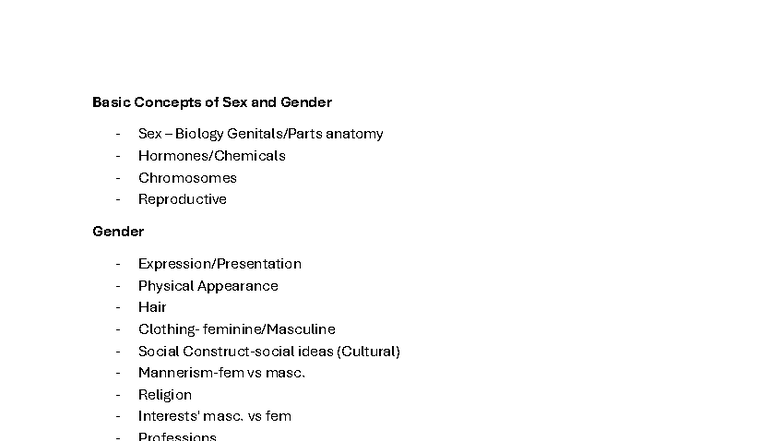Feminism in Waves: Key Concepts of Gender & Sex (Course Code) - Studocu