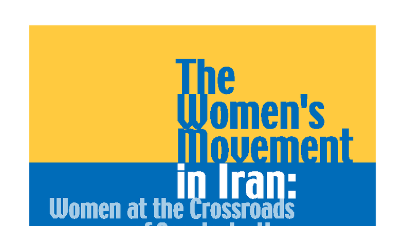 The Women's Movement in Iran: Secularization vs. Islamization Analysis ...
