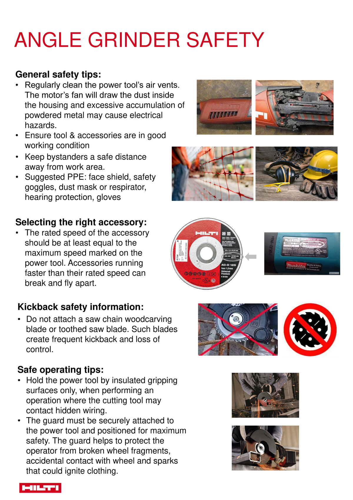 Angle Grinder Safety Tips A1 EN - Essential Guidelines for Safe Use ...