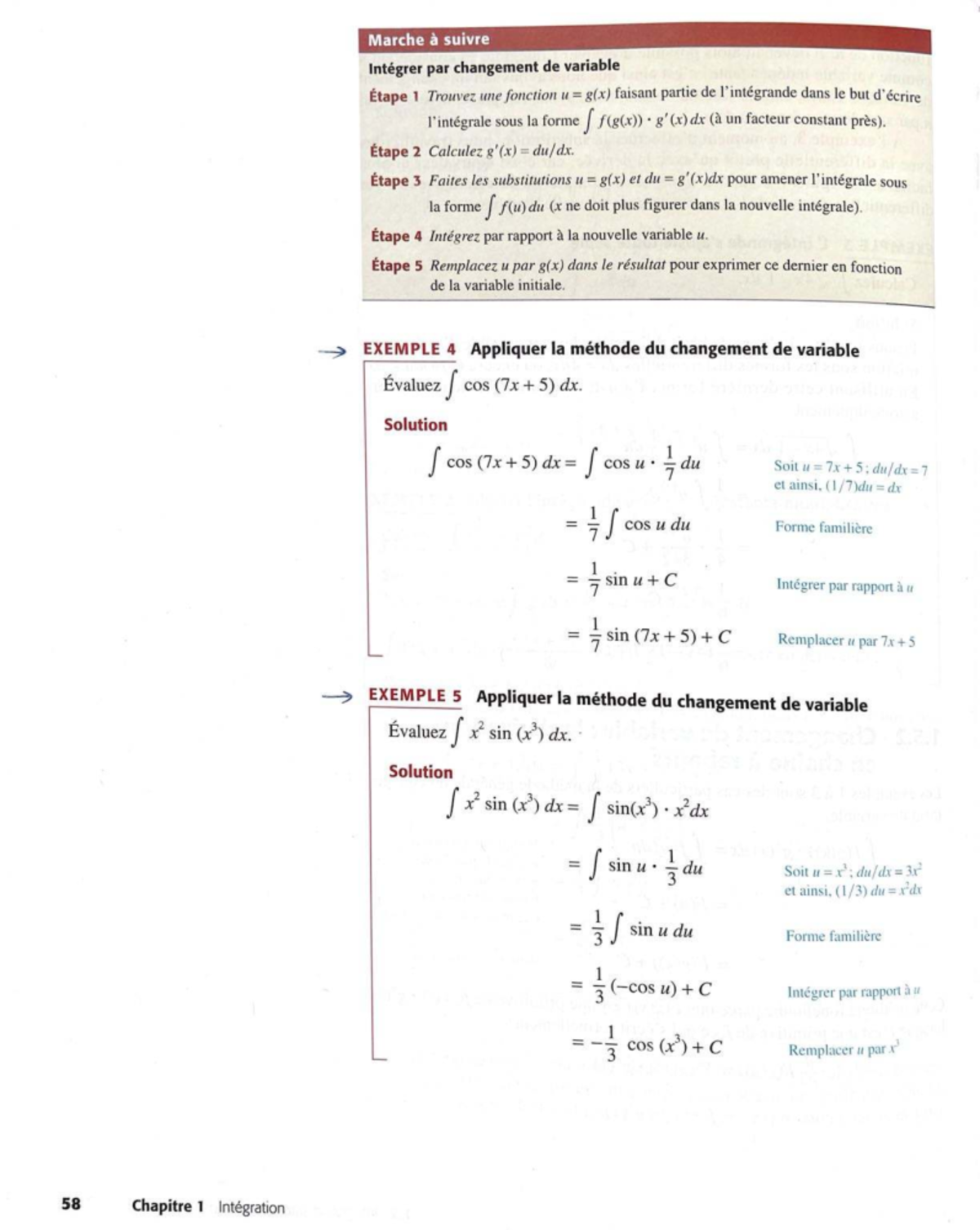 Intégration par Changement de Variable - Méthodes et Exemples (MATH 101 ...
