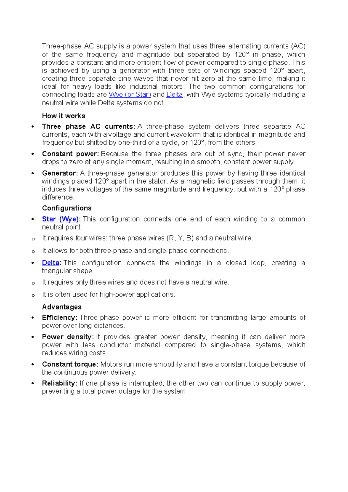 Basics of 3-Phase AC Supply: Understanding Wye and Delta Configurations ...