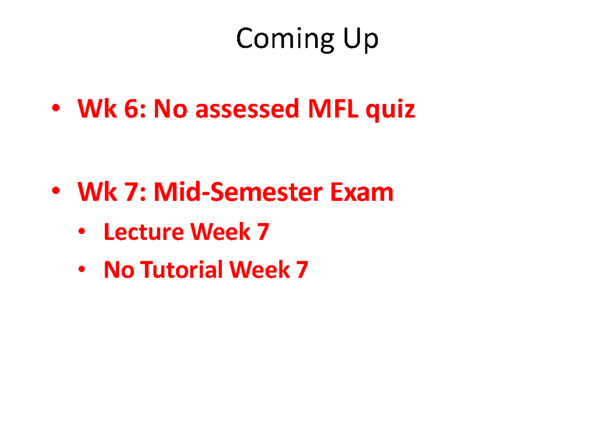 FINA1221 Week 6 Revision Lecture: Exam Details & Cheat Sheet Tips - Studocu