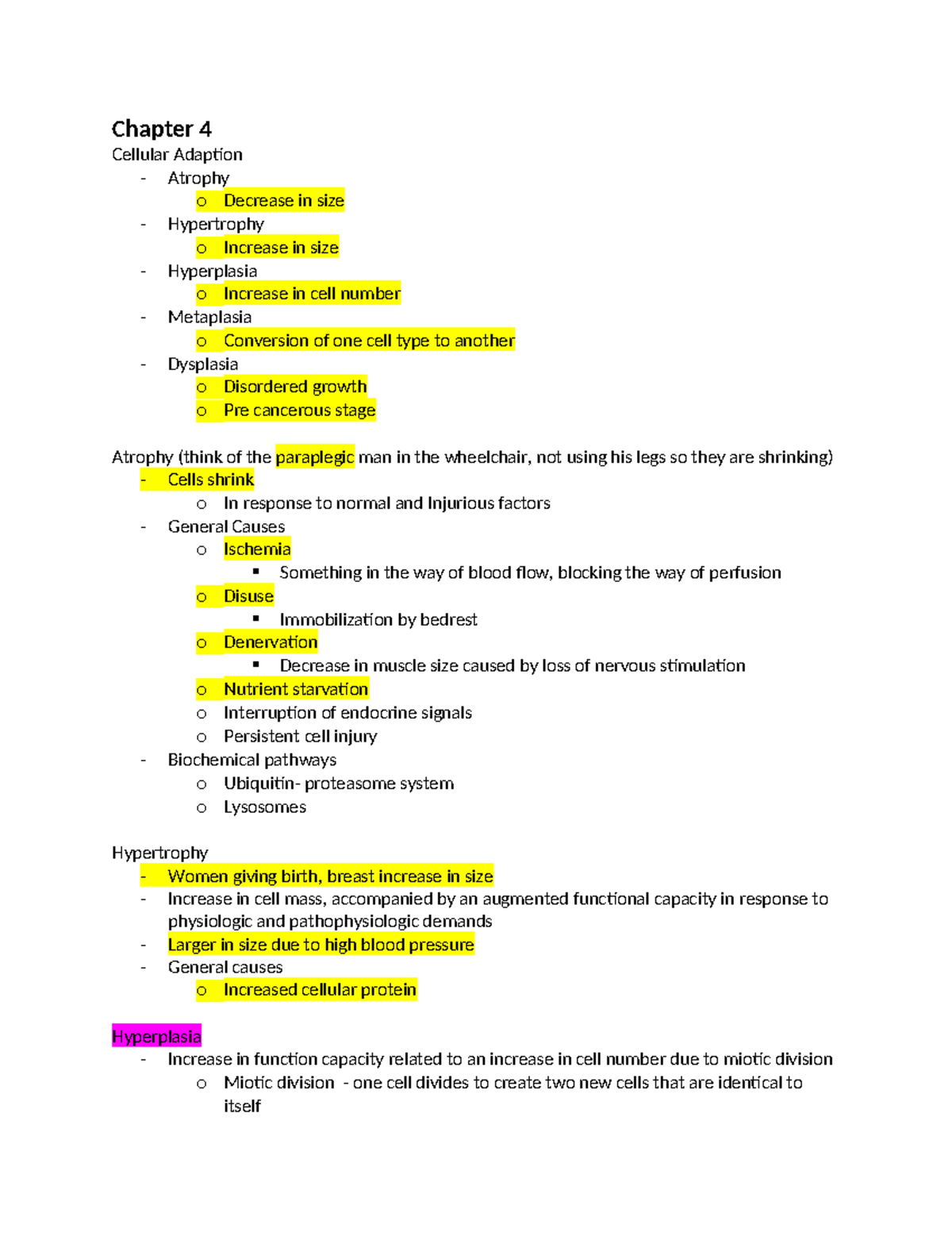 Chapter 4: Cellular Adaptation and Injury Mechanisms - Pathophysiology ...