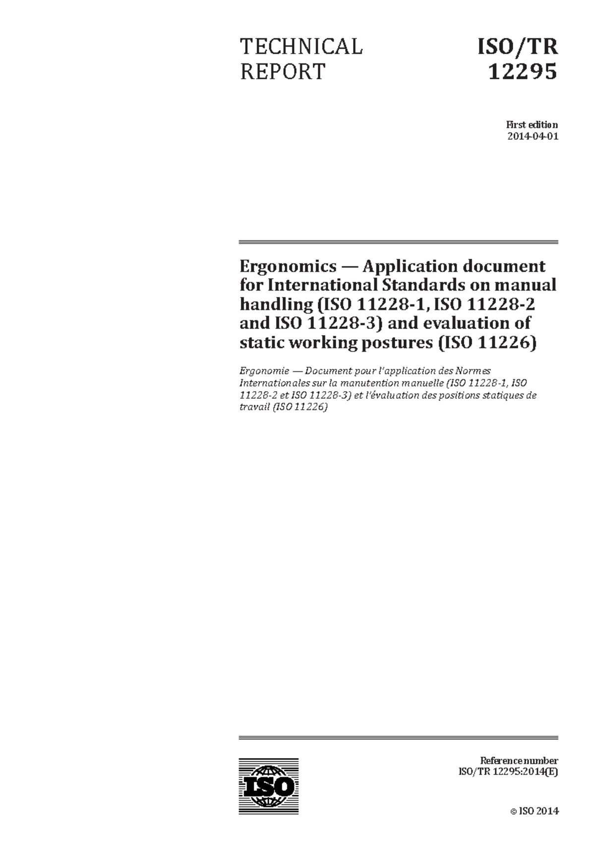 TR ISO 12295-1-4-2014 - RIESGOS ERGONIMICOS - © ISO 2014 Ergonomics ...