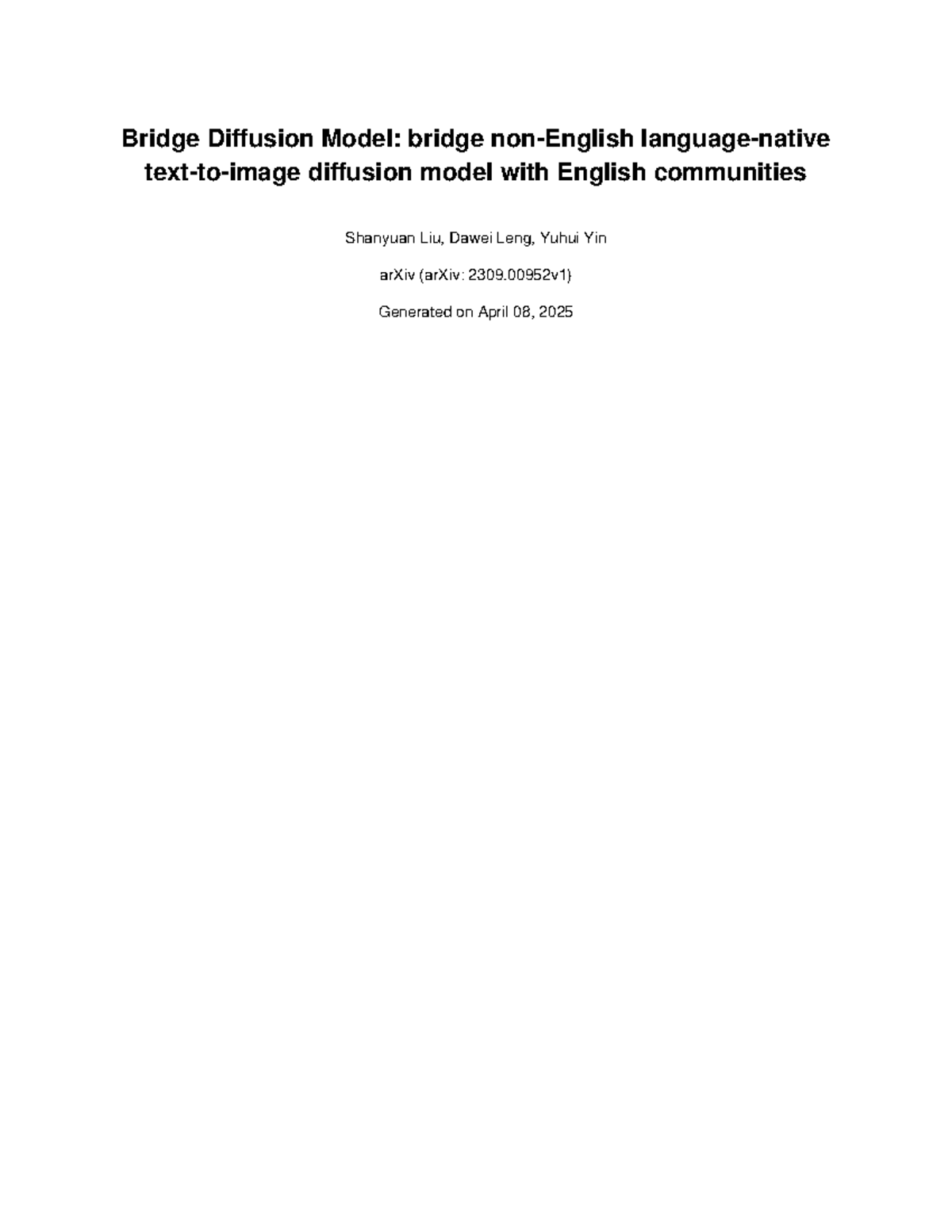 Bridge Diffusion Model: Addressing TTI Bias in English Communities ...