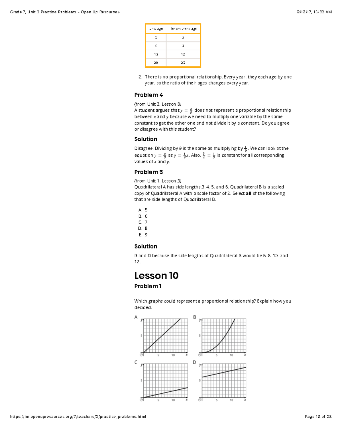 Unit 2 Section 4 (Lessons 10-13) Homework Solutions Key - Studocu