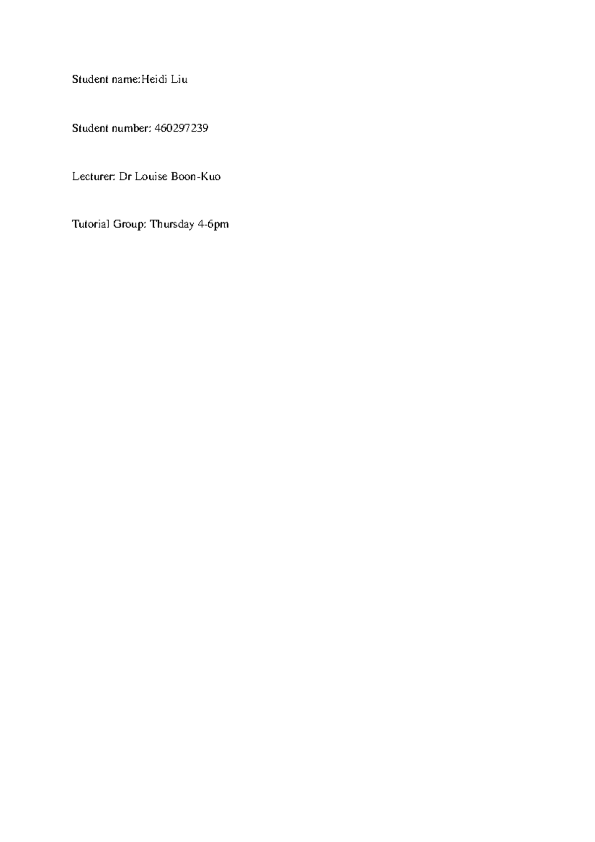 Court Visit Final - Student name:Heidi Liu Student number: 460297239 ...