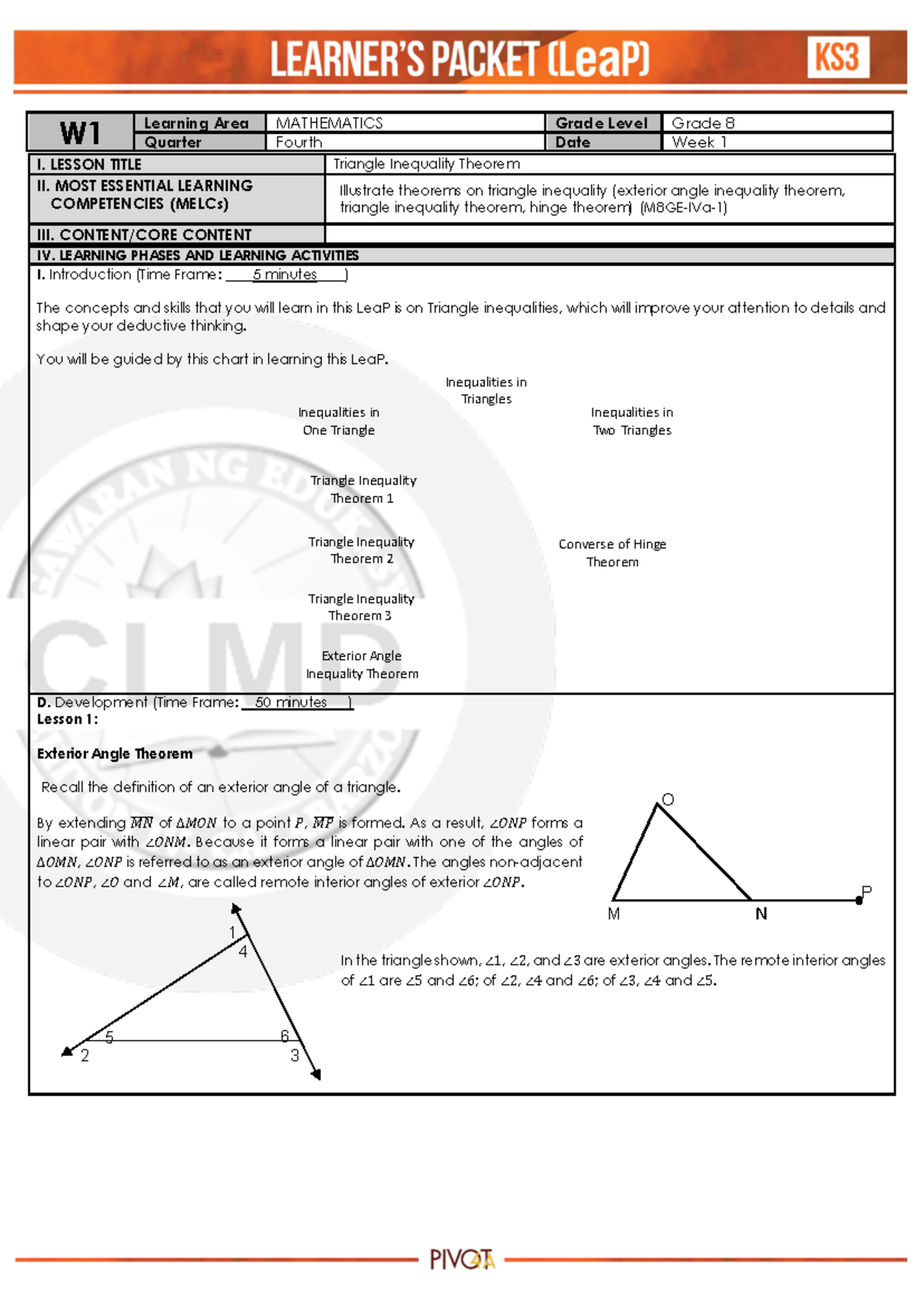 Q4-Math-8-Week-1 - math 8 - W Learning Area MATHEMATICS Grade Level ...