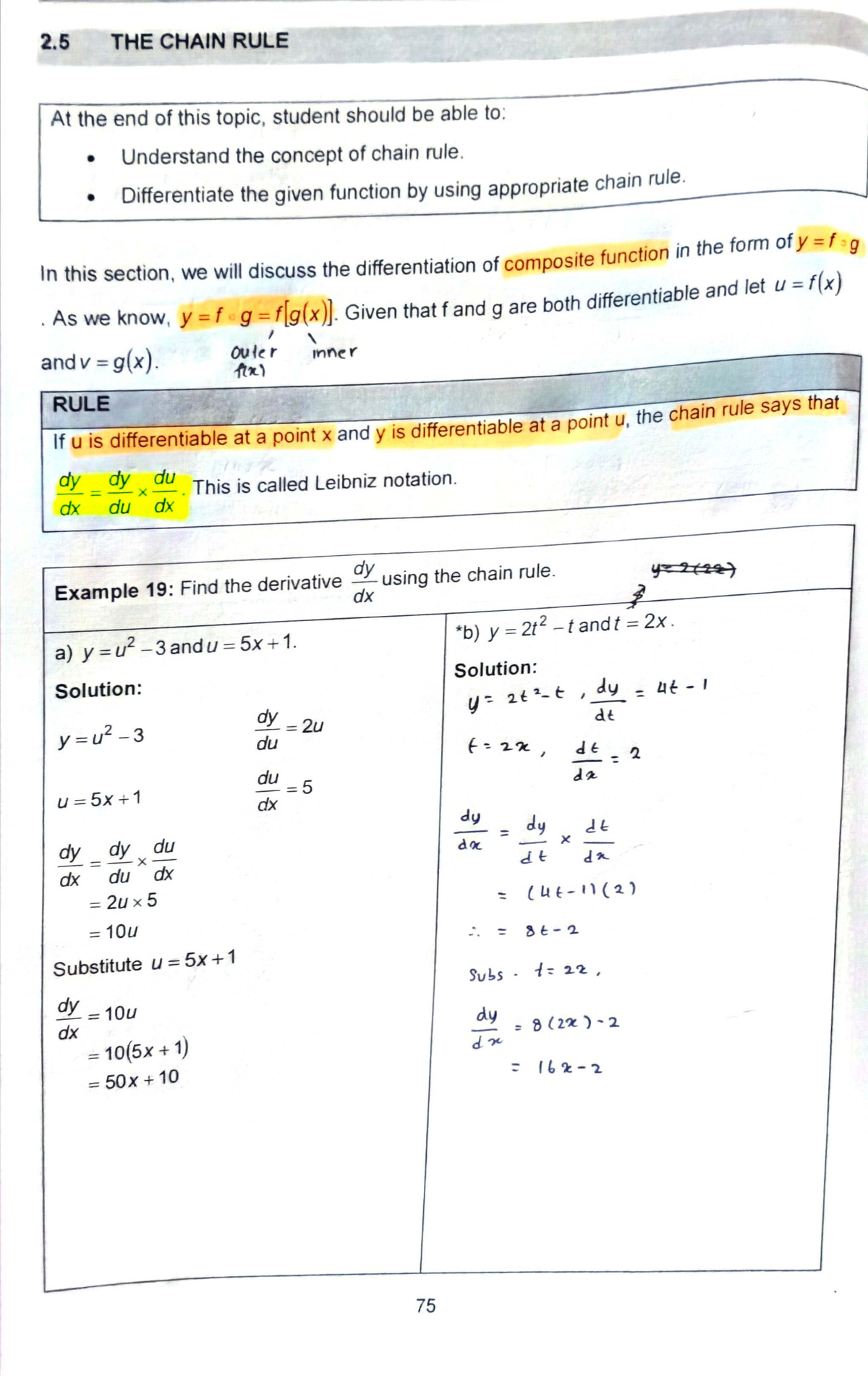 MAT183 2 - Chain Rule and Implicit Differentiation Notes - Studocu