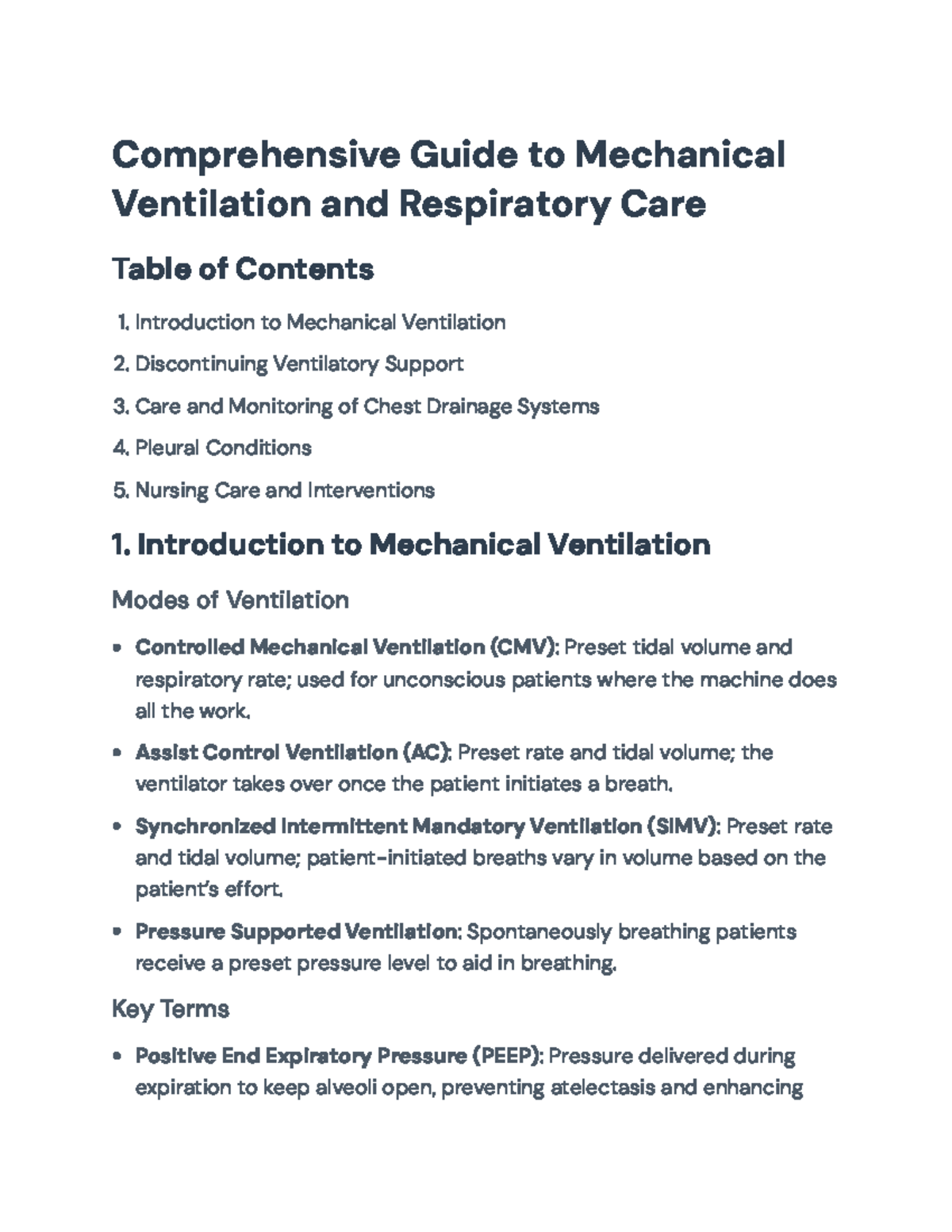Comprehensive Guide to Mechanical Ventilation & Respiratory Care ...