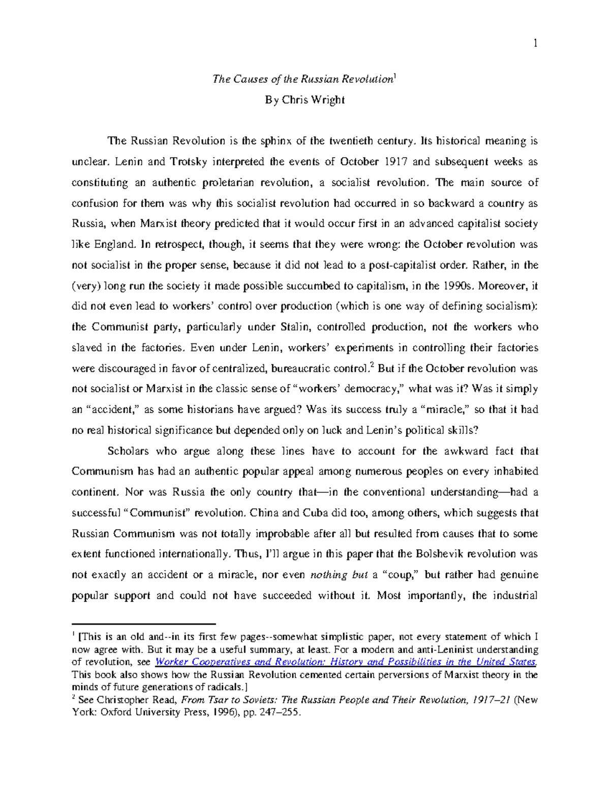 The Causes of the Russian Revolution: Analyzing Historical Perspectives ...