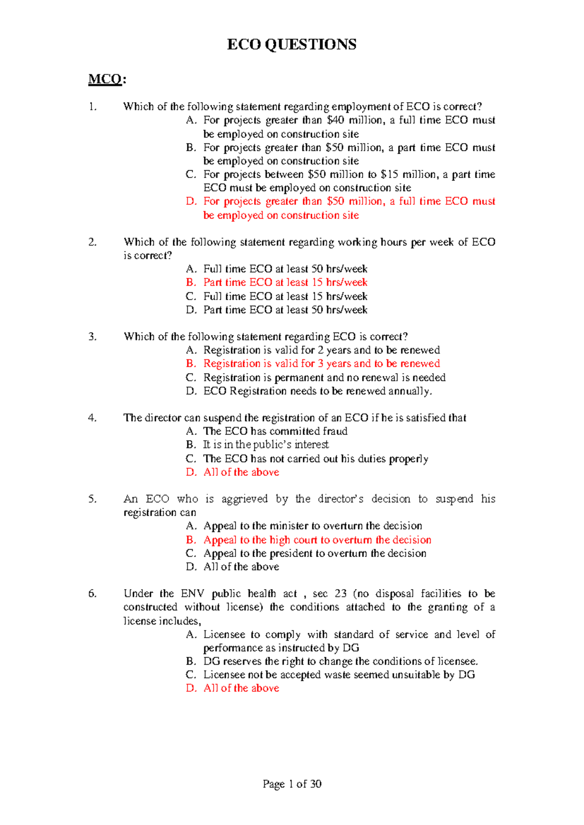 ECO 217 Questions: Comprehensive MCQ Review for Environmental ...