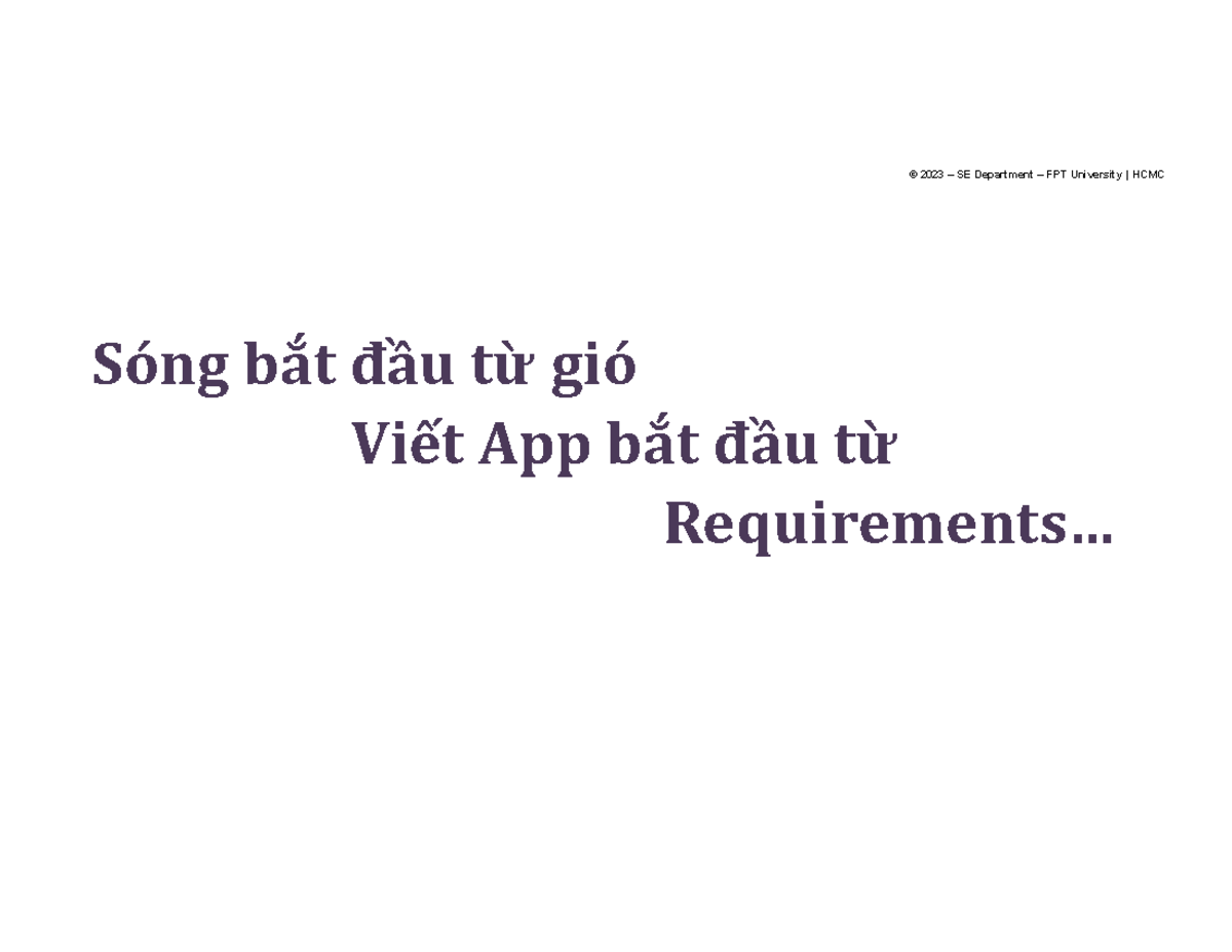 2023 SE Department FPT University HCMC SRS for Capstone Project Development - Studocu