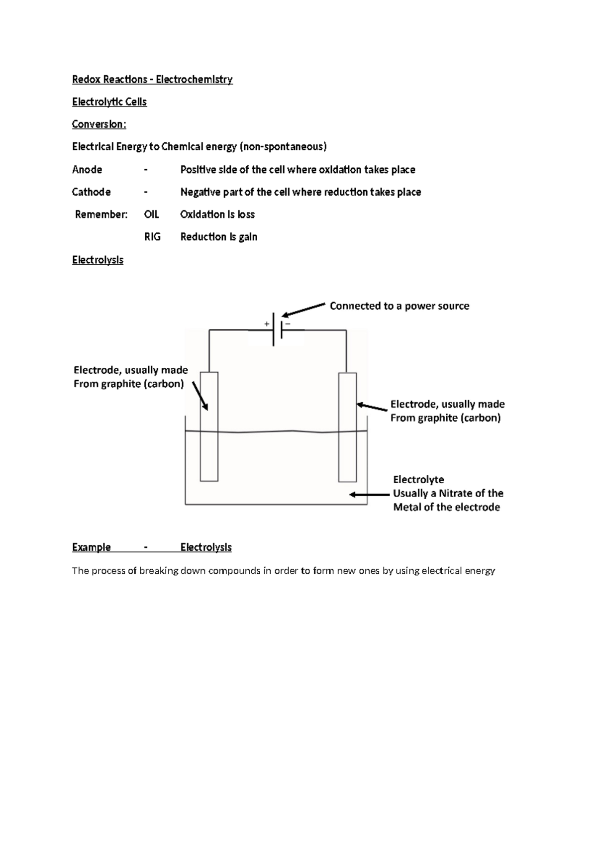 Electrolytic Cell: Understanding Redox Reactions in Electrochemistry ...