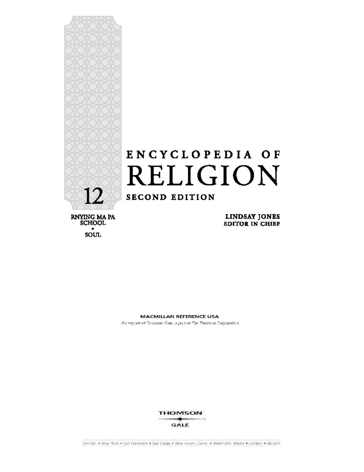 Encyclopedia of Religion, 2nd Edition - Volume 12 Overview - Studocu