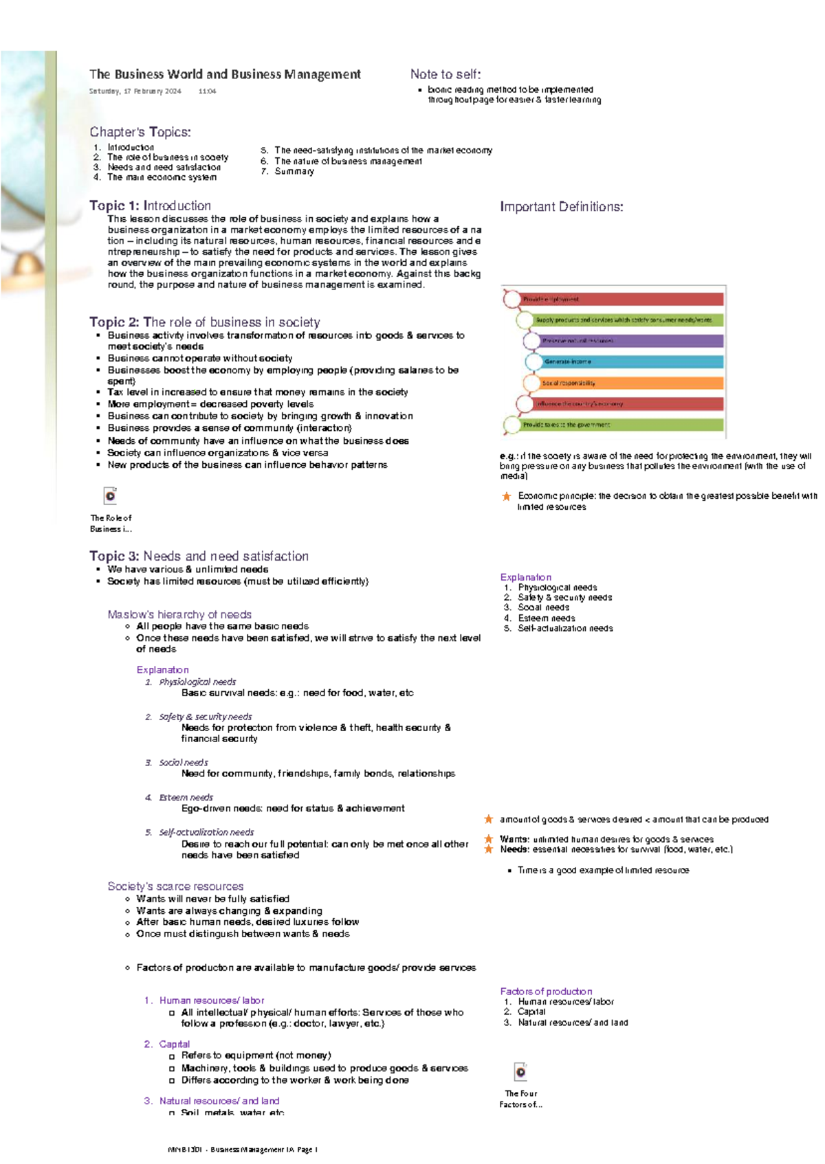MNB1501 Business Management IA: The Role of Business in Society - Studocu