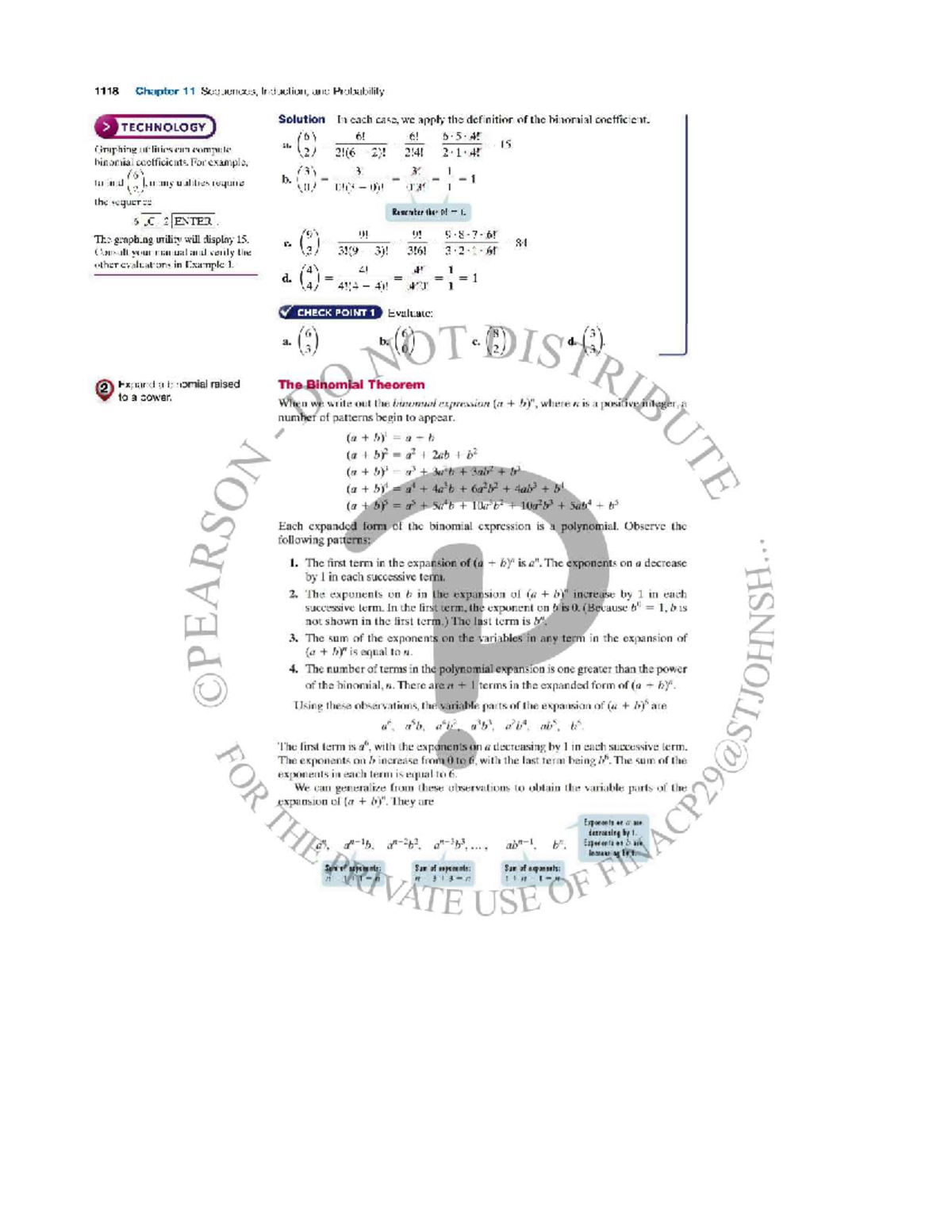 Chapter 11 Solutions: Sequences, Induction, & Probability (MATH 101 ...