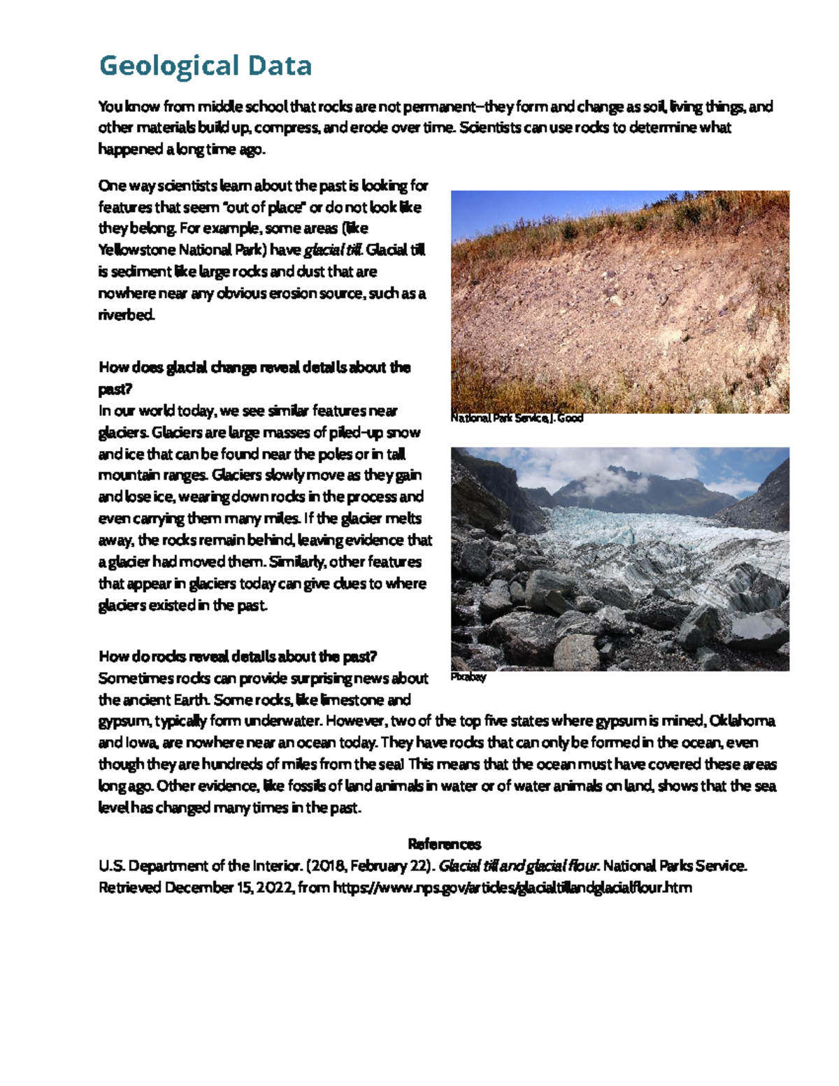 Geological Evidence of Past Environments: Insights from Rocks and ...