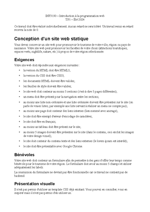 INF2005-2015 1-final-QCM - INF 2005 – Programmation web Examen final – hiver 2015 Question Quel ...