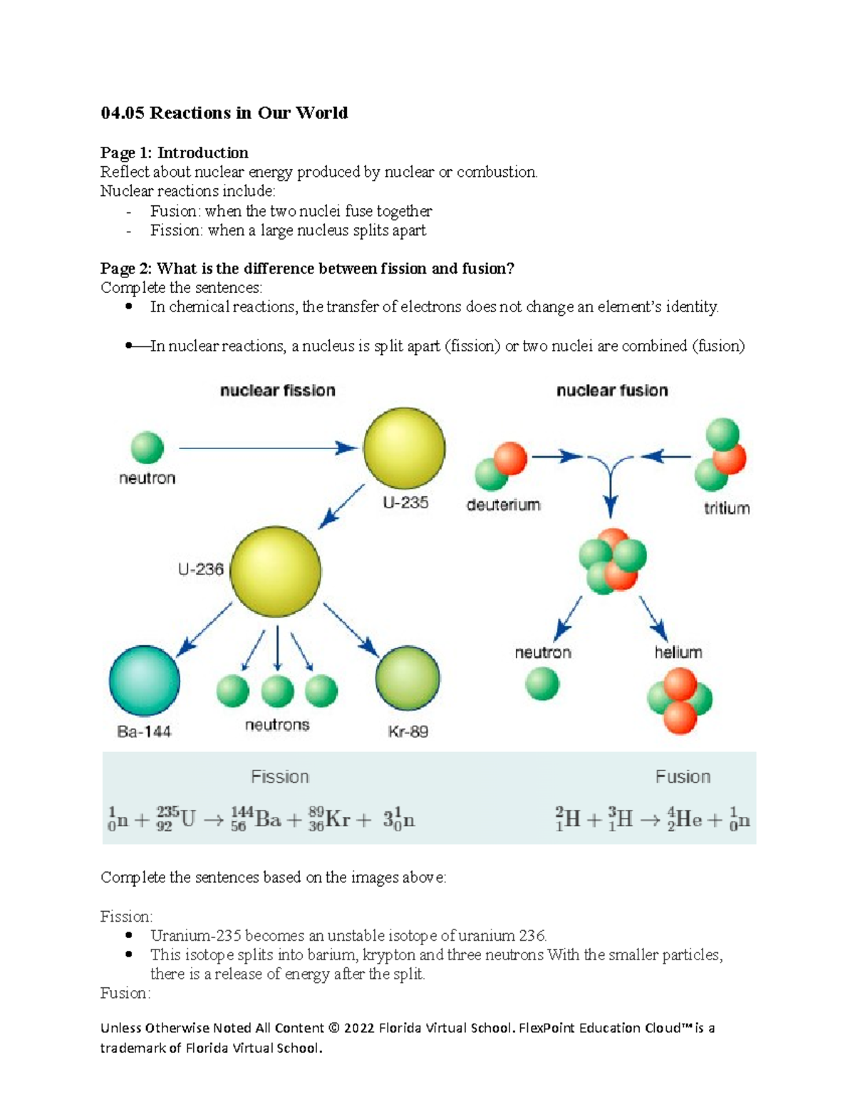 04 05 Nuclear Reactions: Fusion and Fission Explained - Studocu
