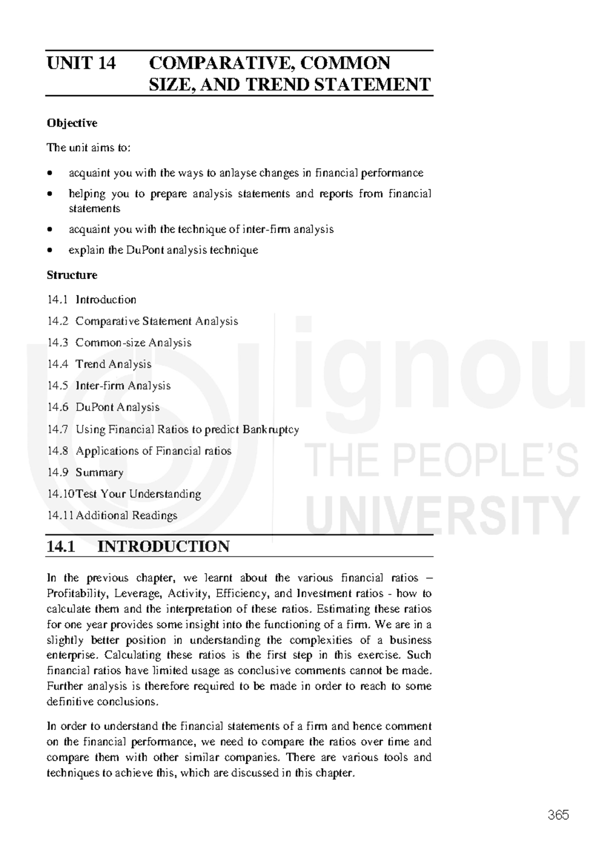 Unit 14 - Comparative, Common Size, and Trend Analysis Overview - Studocu