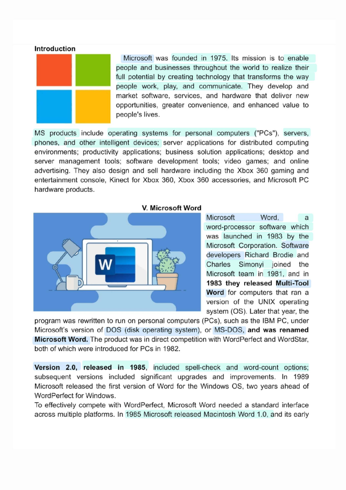 Microsoft Word Overview and Features (Notes 250110) - Studocu