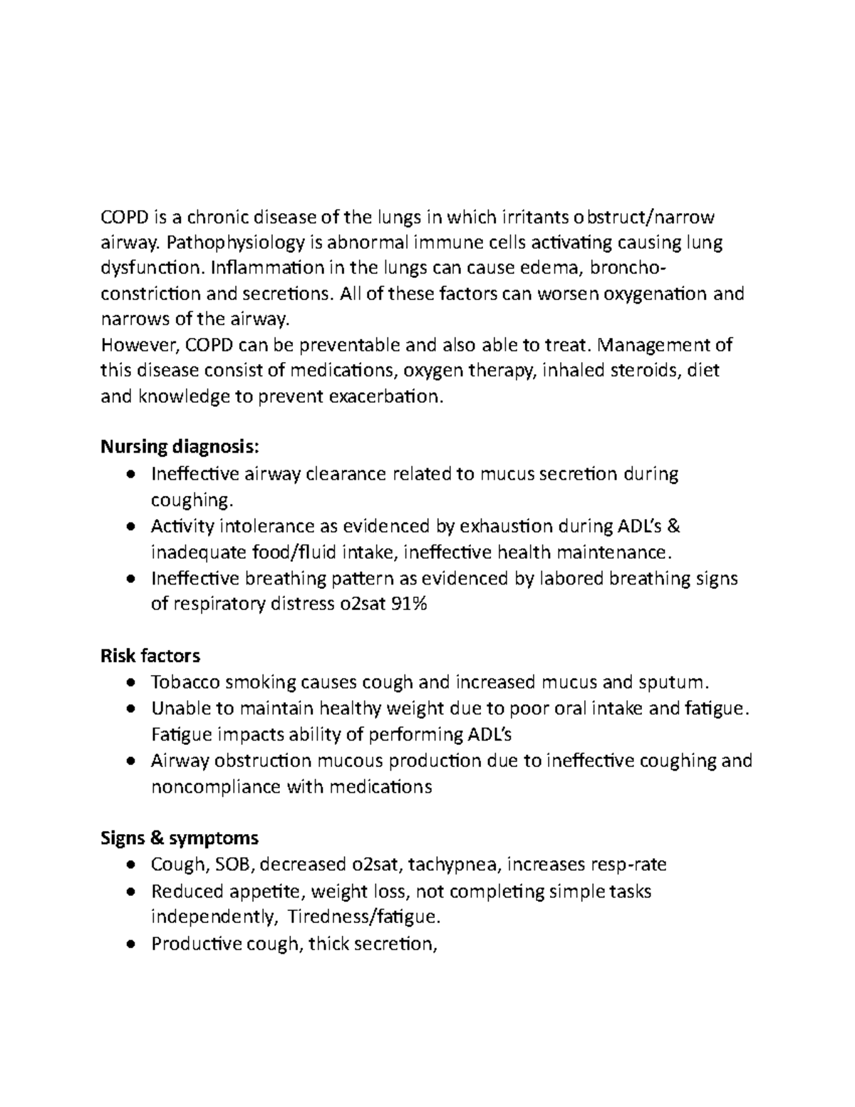 Medsurg COPD Update - Basic Notes on Pathophysiology and Management ...