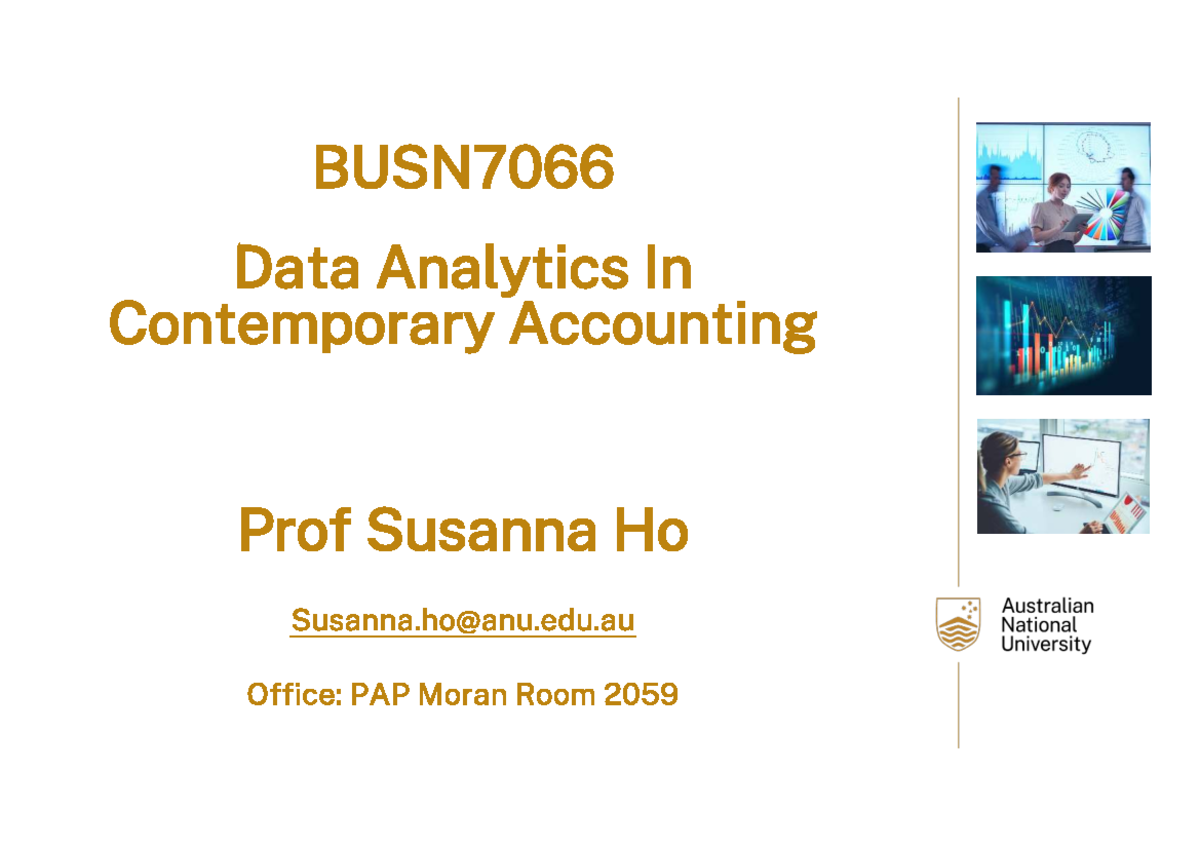 BUSN7066 Lecture 05: Descriptive Analytics in Accounting - Studocu