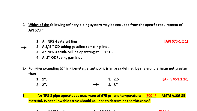 API 570 OPEN BOOK - Refinery Piping System Requirements and Inspections ...