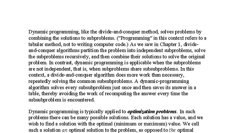 Dynamic Programming Concepts - jfkclu - Studocu
