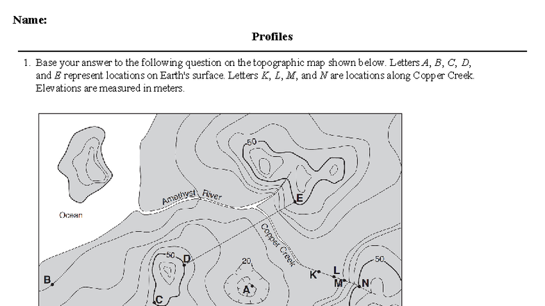 Topographic Profiles Analysis - Geography 101 - Studocu