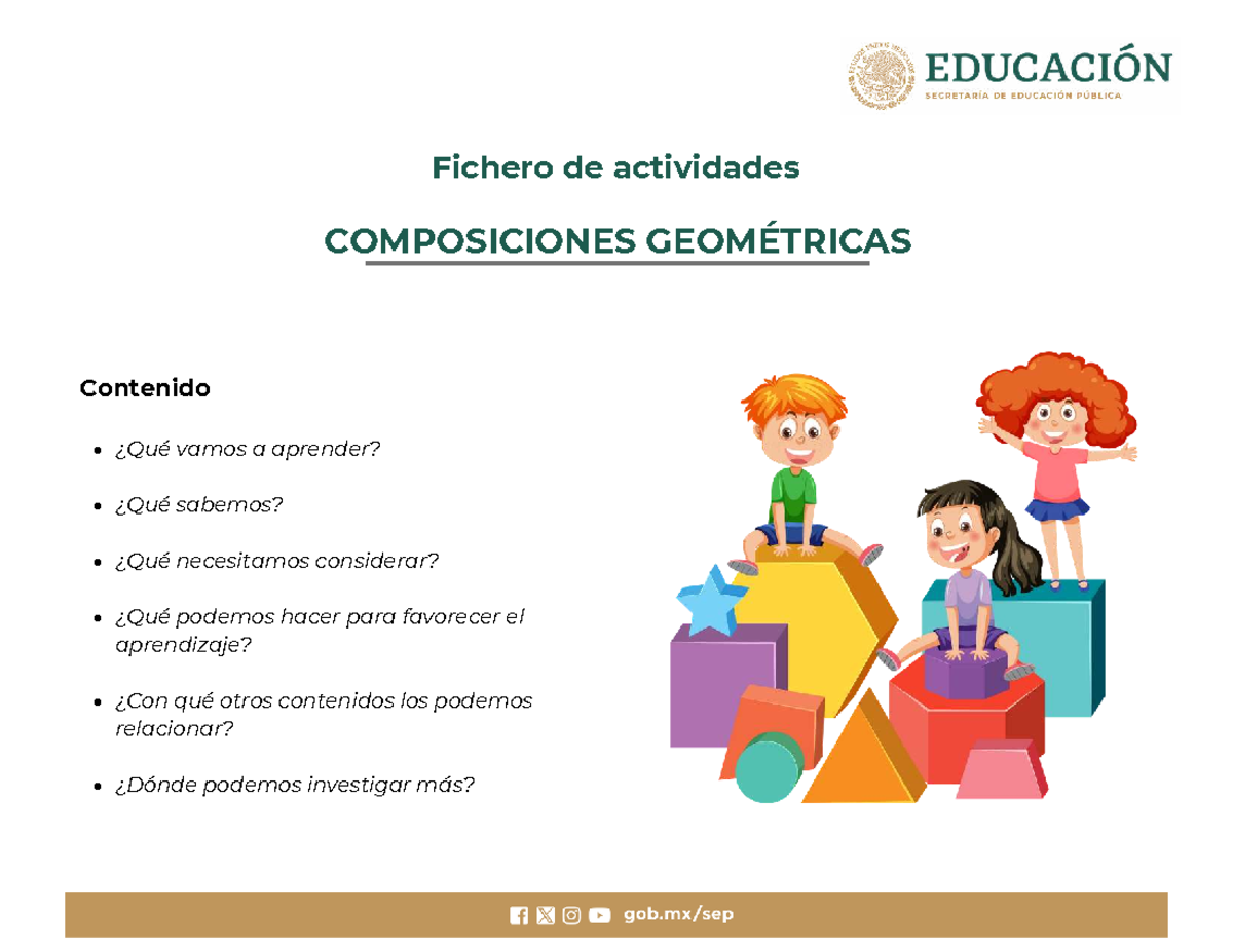 27. Fichero 2° Composiciones-geometricas - Contenido ¿Qué vamos a ...