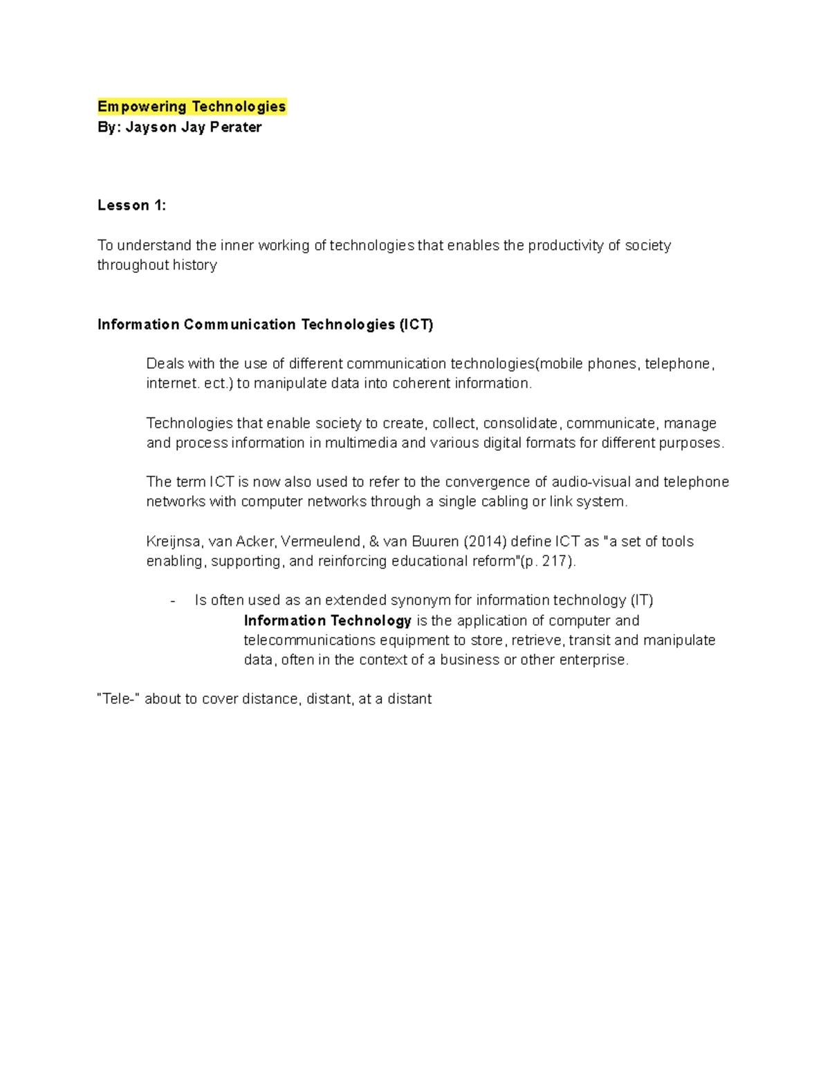 Empowerment Technologies Module 1 - Empowerment Technologies QUARTER 2 ...