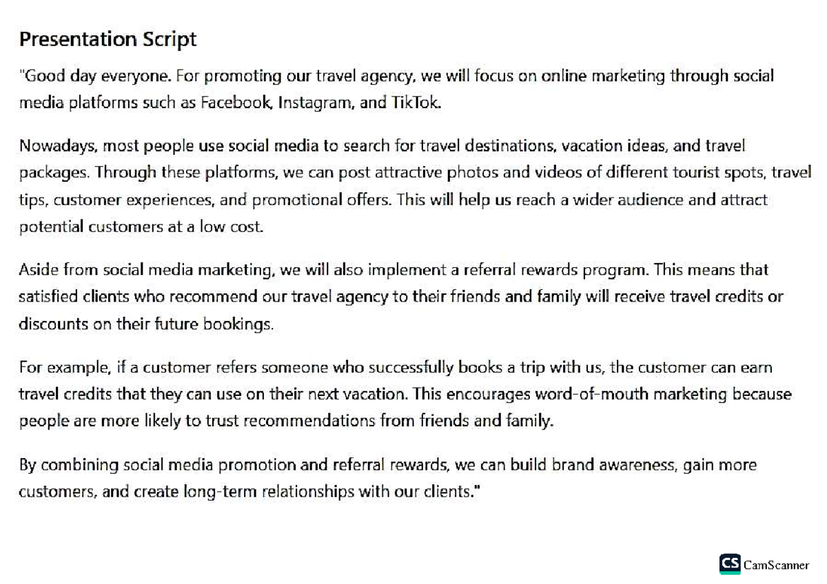 Entrep Presentation Script: Social Media & Referral Marketing Strategy ...