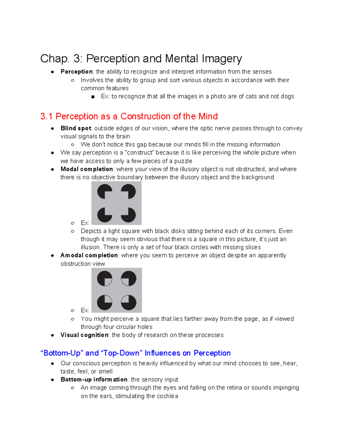 Perception and Mental Imagery: Key Concepts and Theories (Psy 101 ...