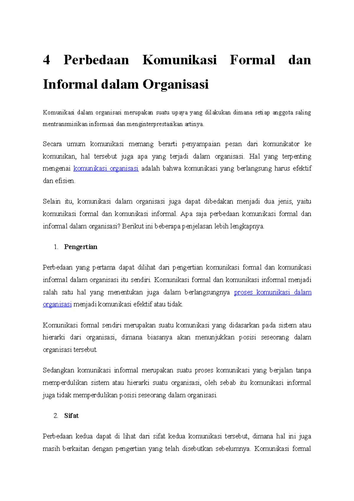 Perbedaan Komunikasi Formal dan Informal dalam Organisasi: Studi Kasus ...