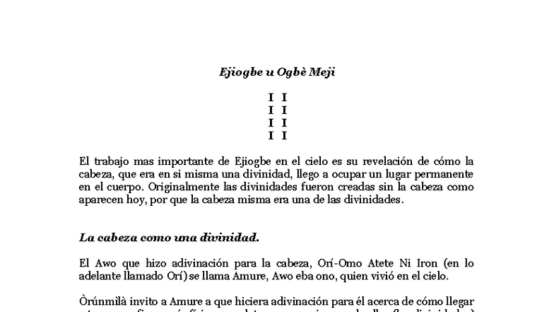 Ejiogbe: Revelaciones y Milagros en el Cielo y la Tierra (442083280 ...