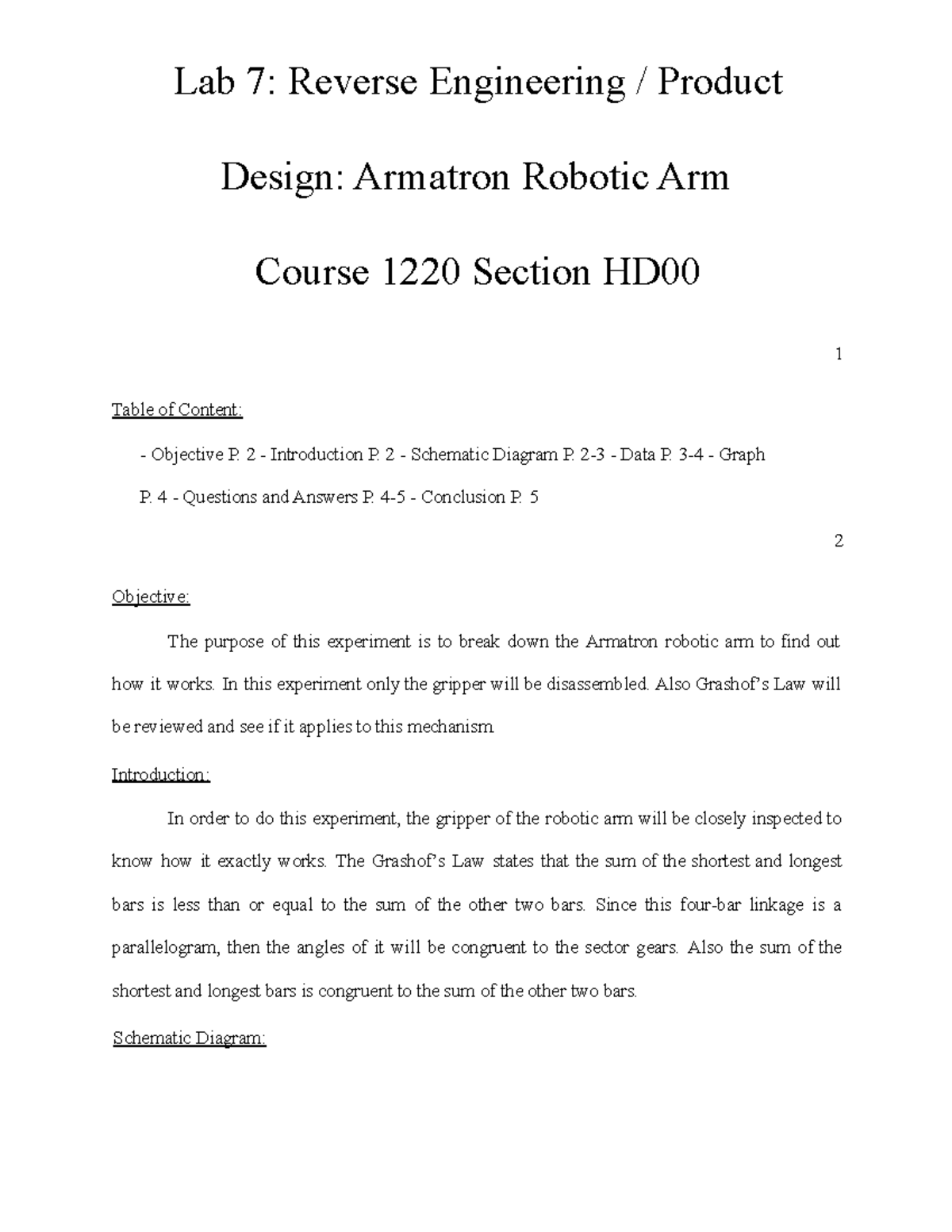 Lab7A - Lab 7: Reverse Engineering / Product Design: Armatron Robotic ...