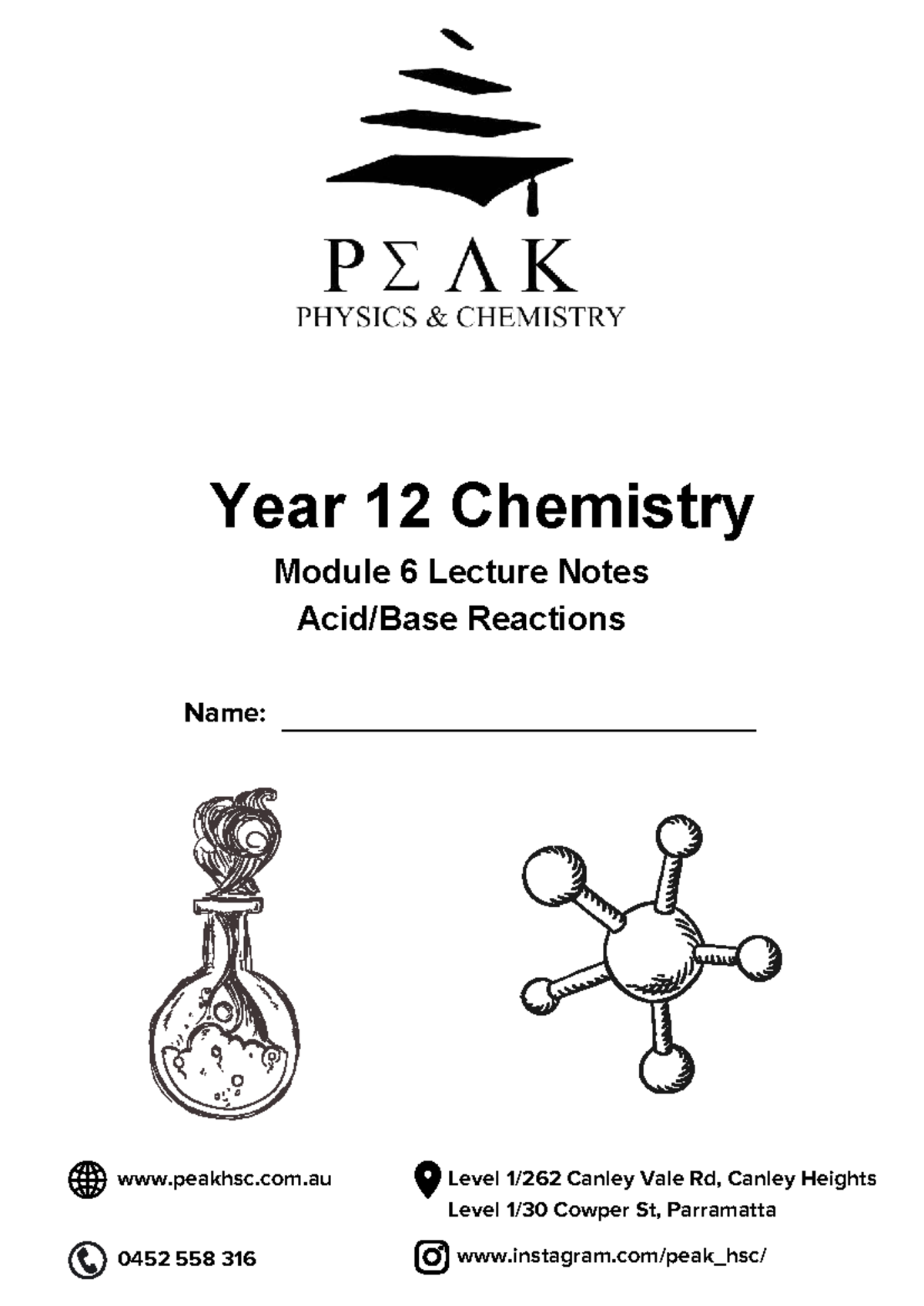 Year 12 Chemistry Module 6 Lecture Notes: Acids, Bases, and Indicators ...